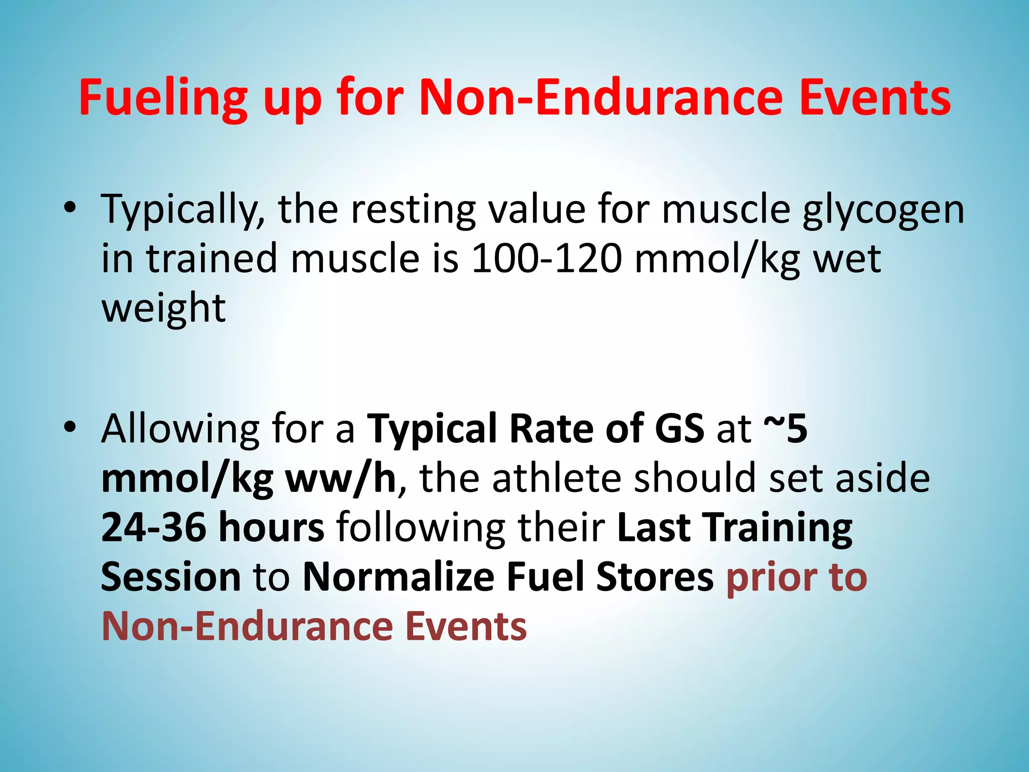 Pre exercise nutritional strategies | PPTX