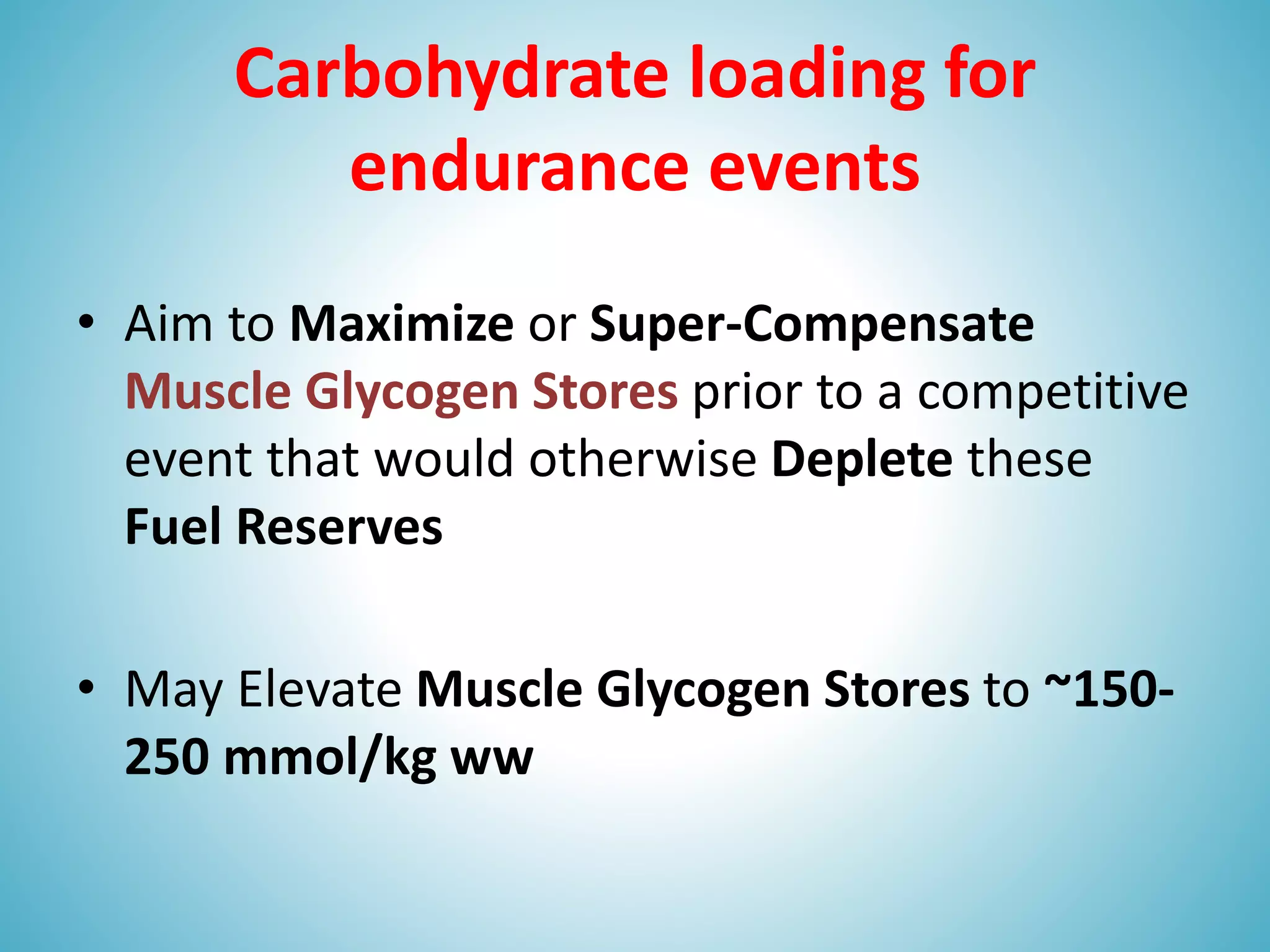 Pre exercise nutritional strategies | PPTX