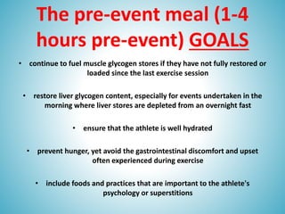 Pre exercise nutritional strategies | PPTX
