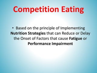 Pre exercise nutritional strategies | PPTX