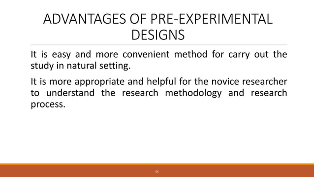 Pre experimental designs | PPTX