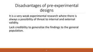 Pre experimental designs | PPTX