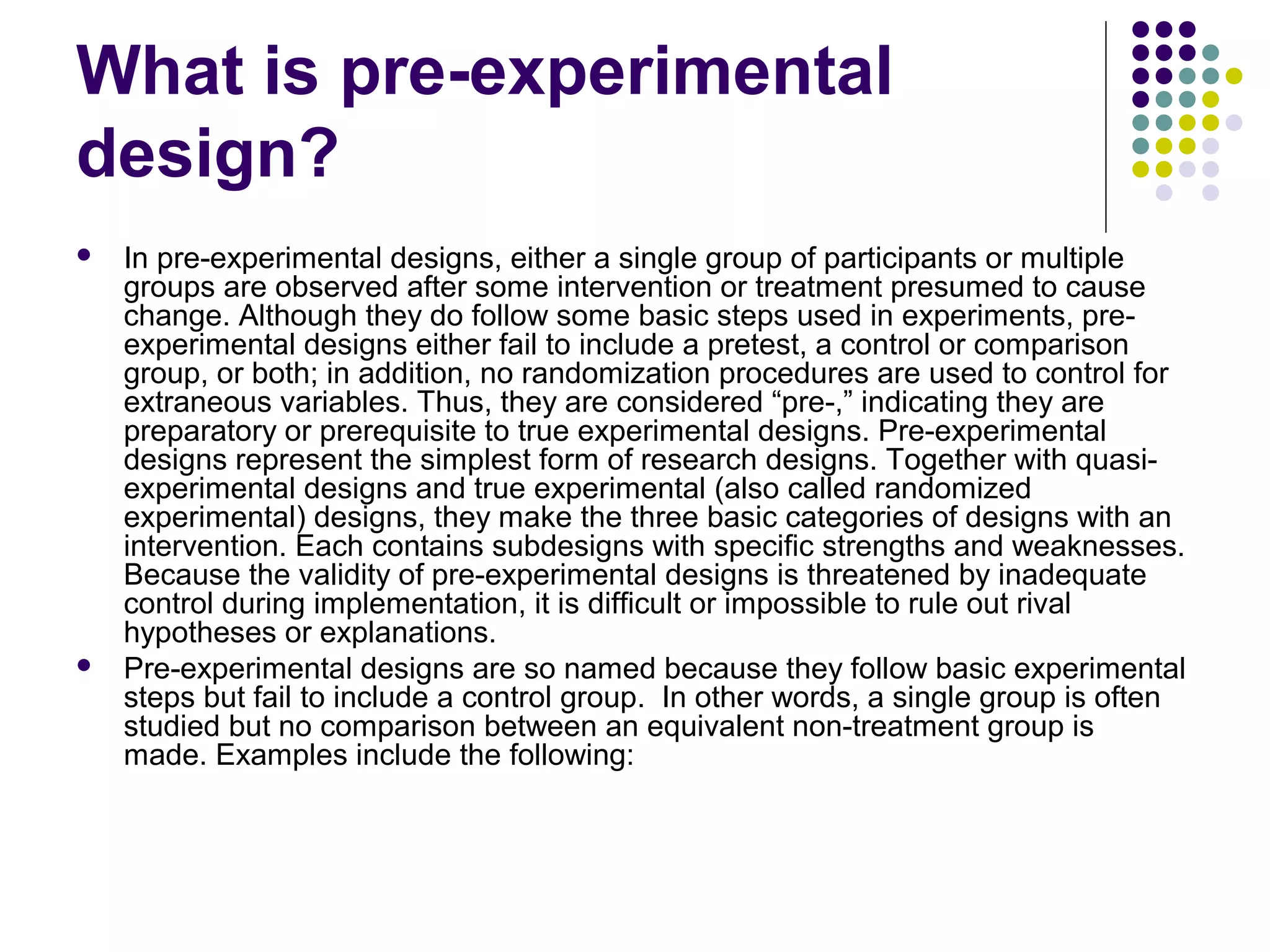 Pre- Experimental Research | PPT