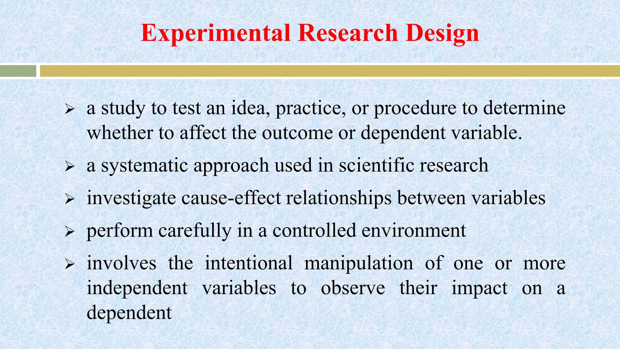Pre-experimental Research Design and It's Uses | PPTX