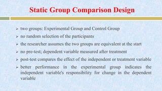 Pre-experimental Research Design and It's Uses | PPTX