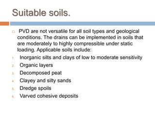 Pre fabricated vertical drain and stone columns | PPT