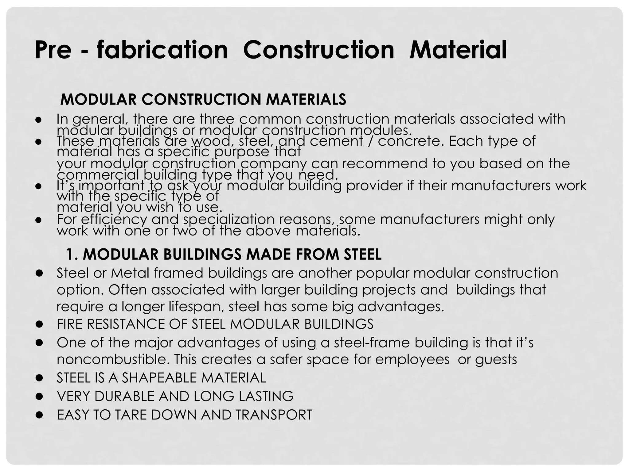 PREFABRICATED CONSTRUCTION | PDF