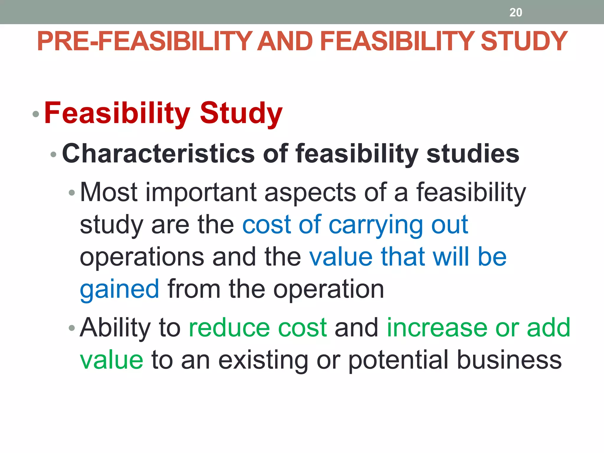 Pre feasibility ,feasibility study and civil engineering ethics | PPTX