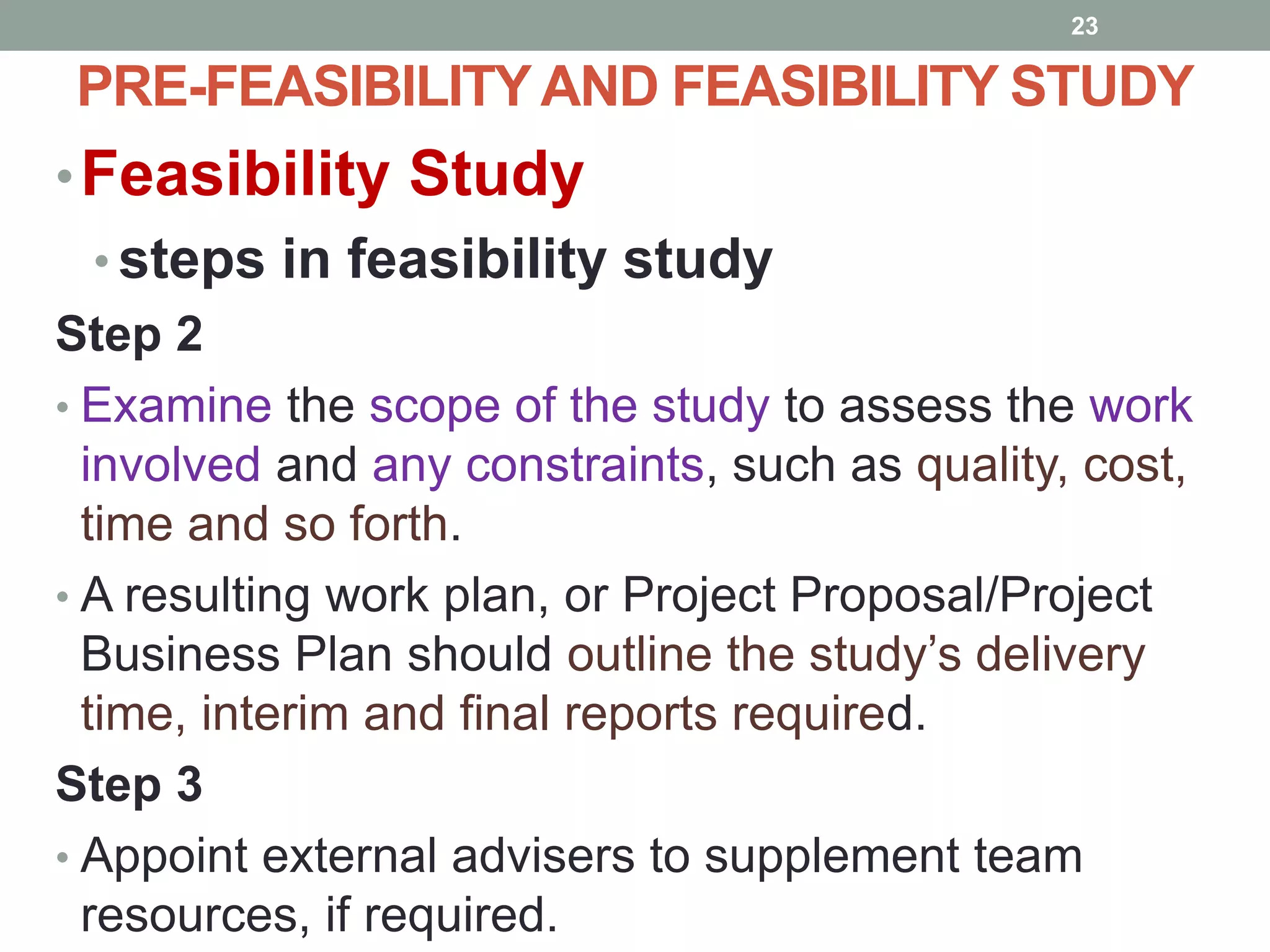 Pre feasibility ,feasibility study and civil engineering ethics | PPTX