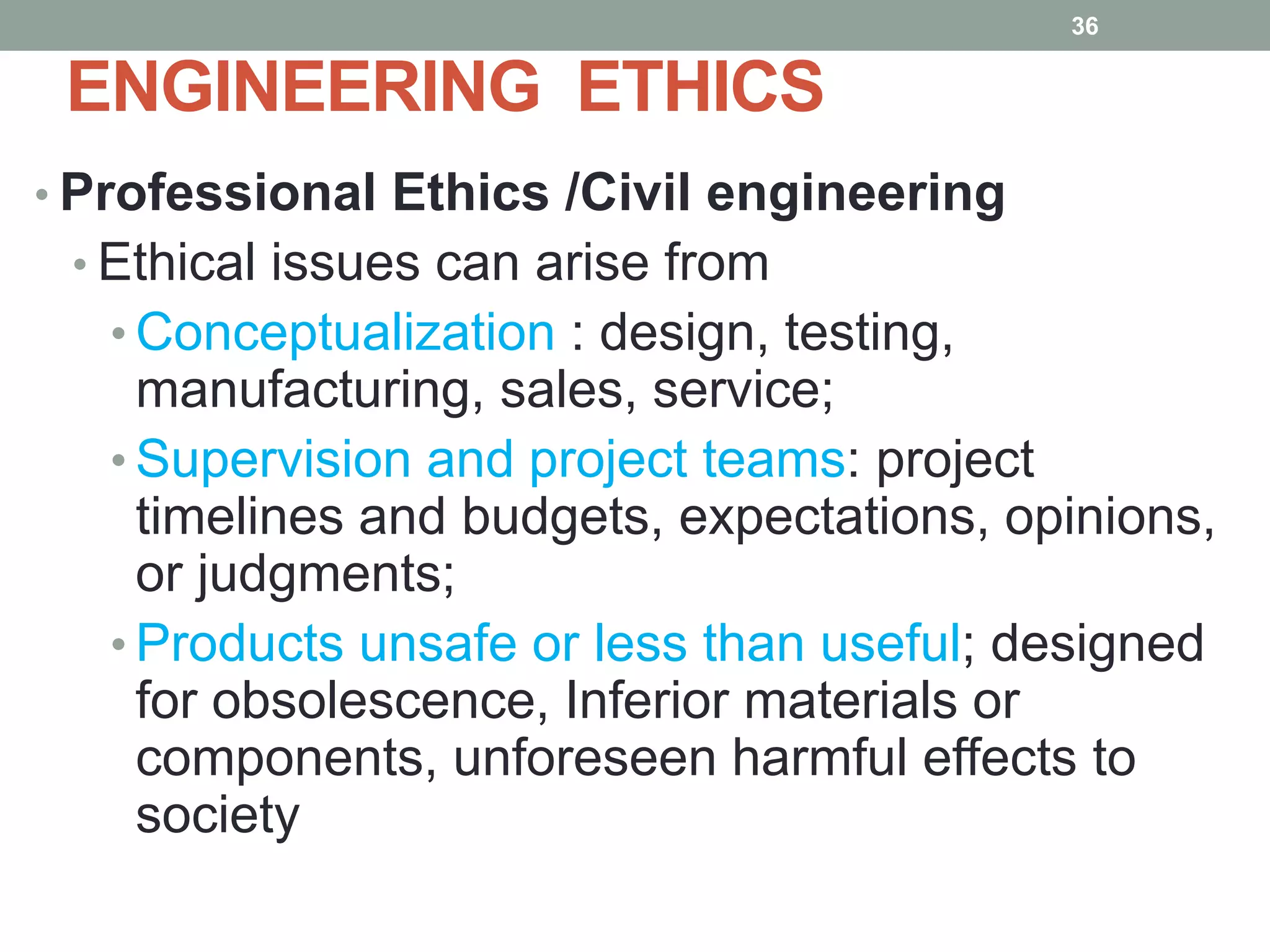 Pre feasibility ,feasibility study and civil engineering ethics | PPTX
