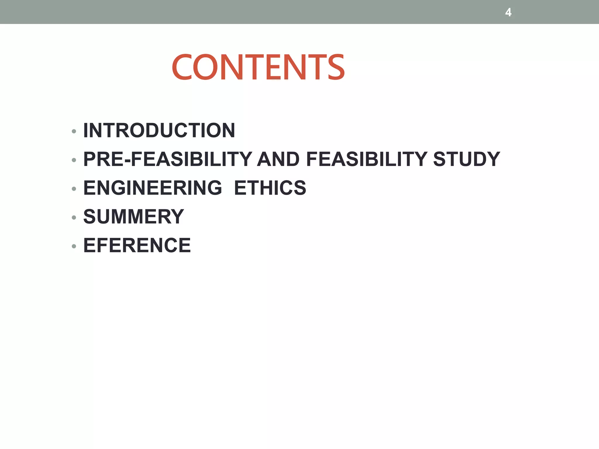Pre feasibility ,feasibility study and civil engineering ethics | PPTX