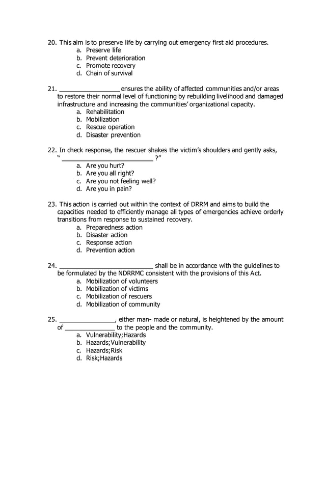 Pre final examination in nstp.cwts