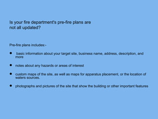 Pre fire planning | PPT