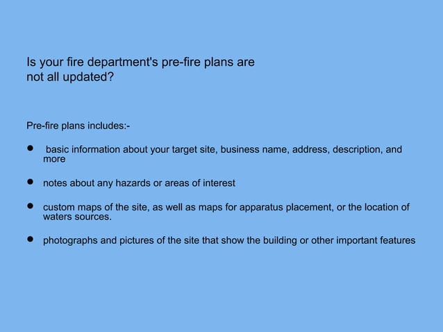 Pre fire planning | PPT