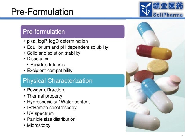 Preformulation formulation solid drug research