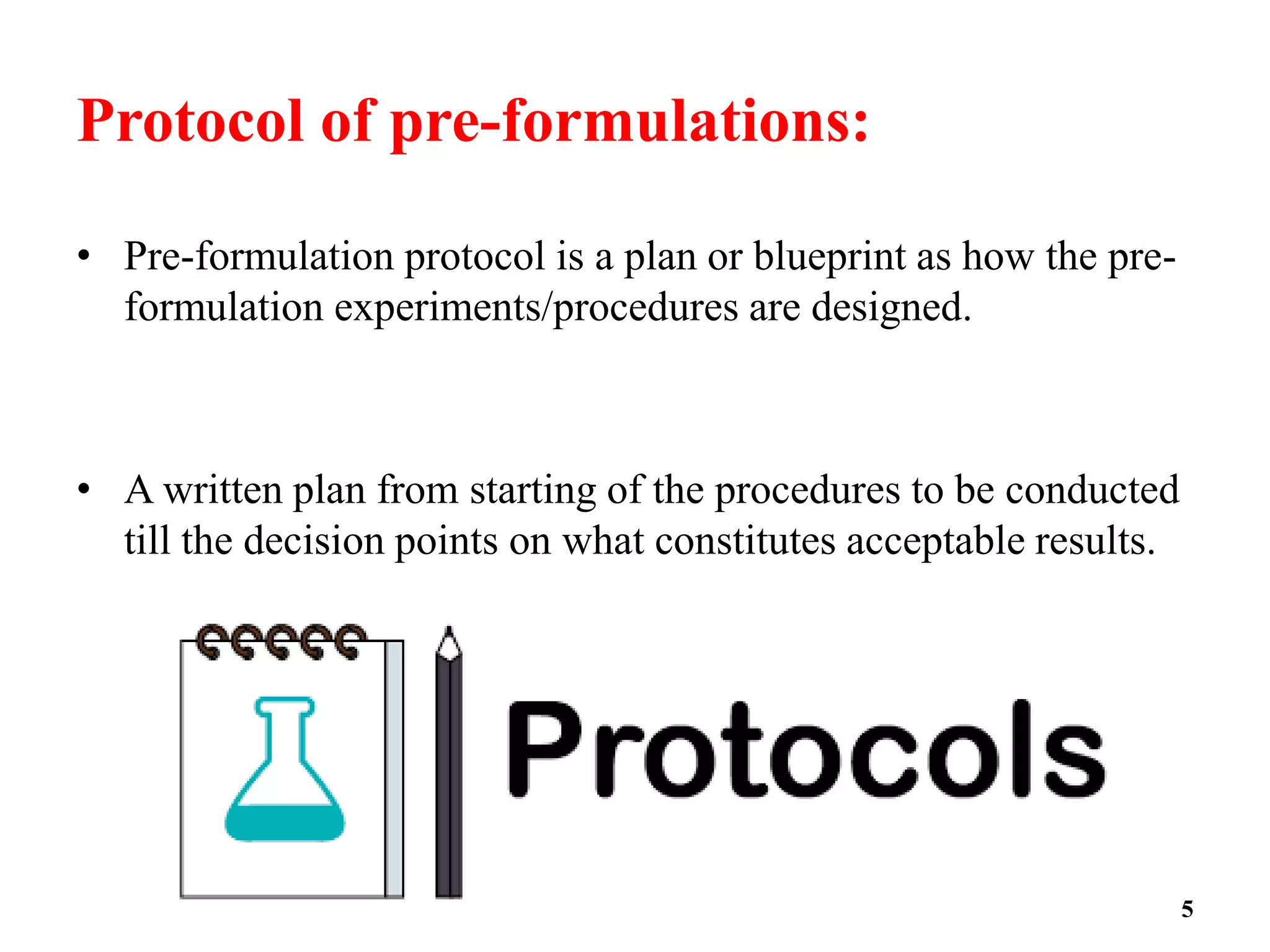 Pre formulation protocol | PPTX