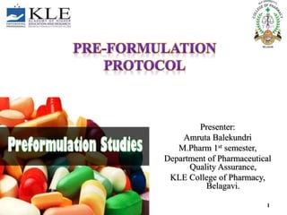 Pre formulation protocol | PPTX