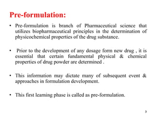 Pre formulation protocol | PPTX