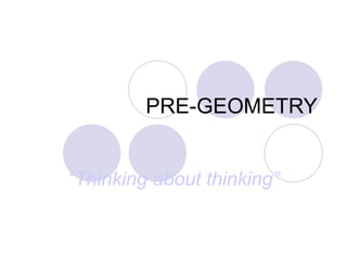 Pre geometry | PPT