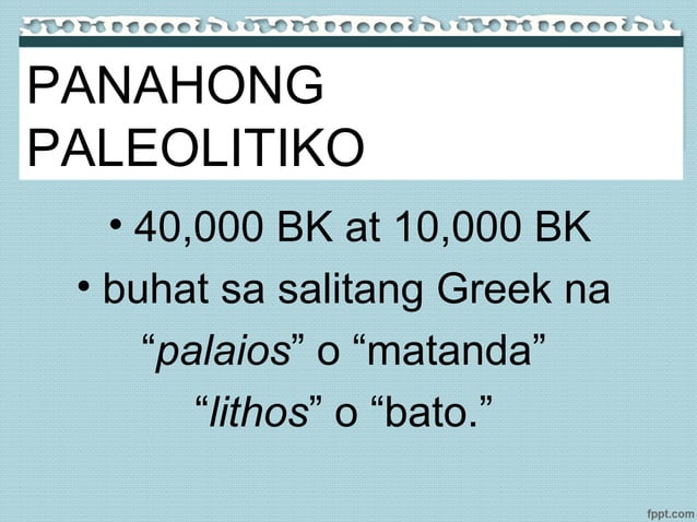 Pre-historiko (Grade 8-Handout) | PPT