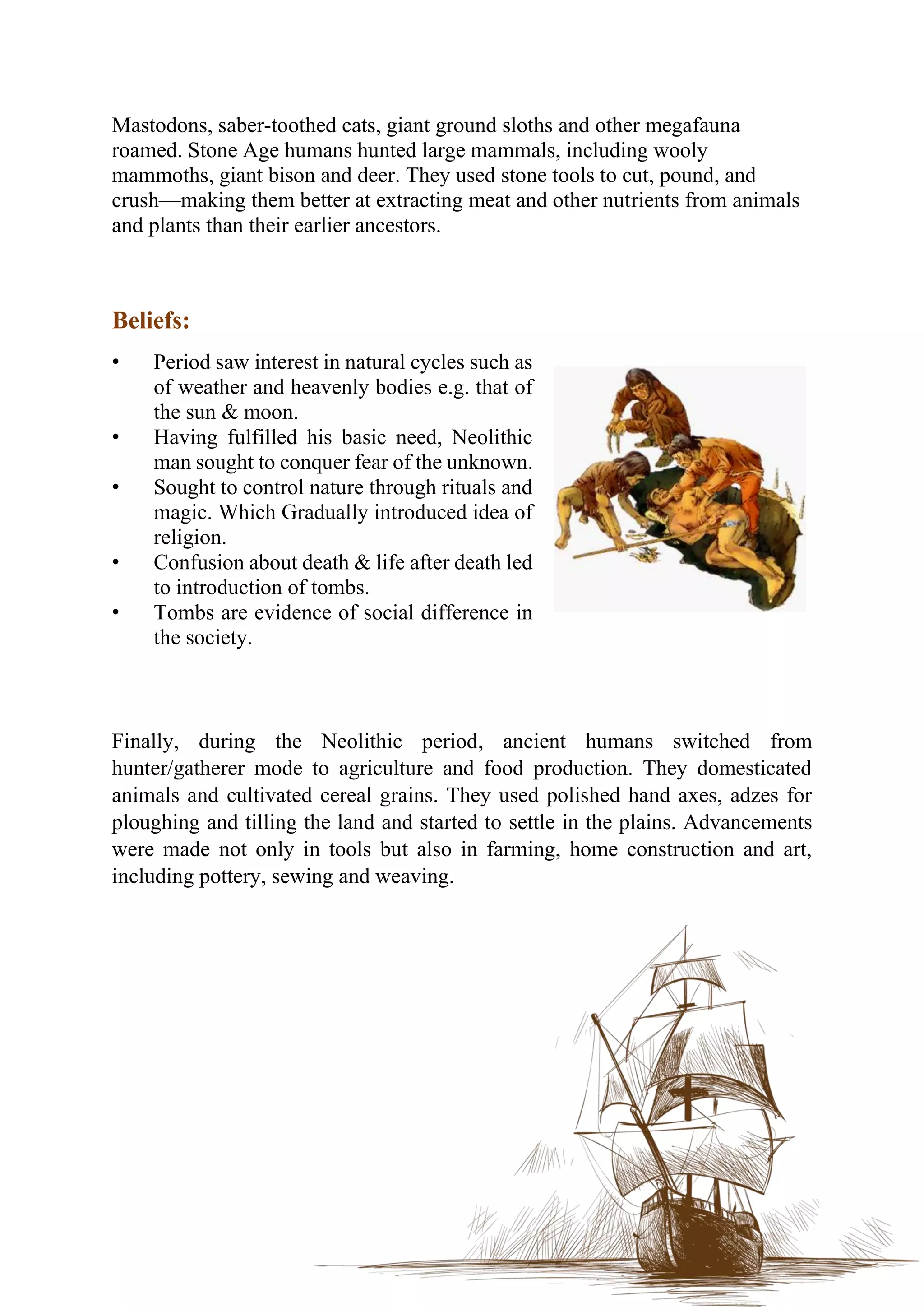 Pre history civilization (Paleolithic & Neolithic) | PDF