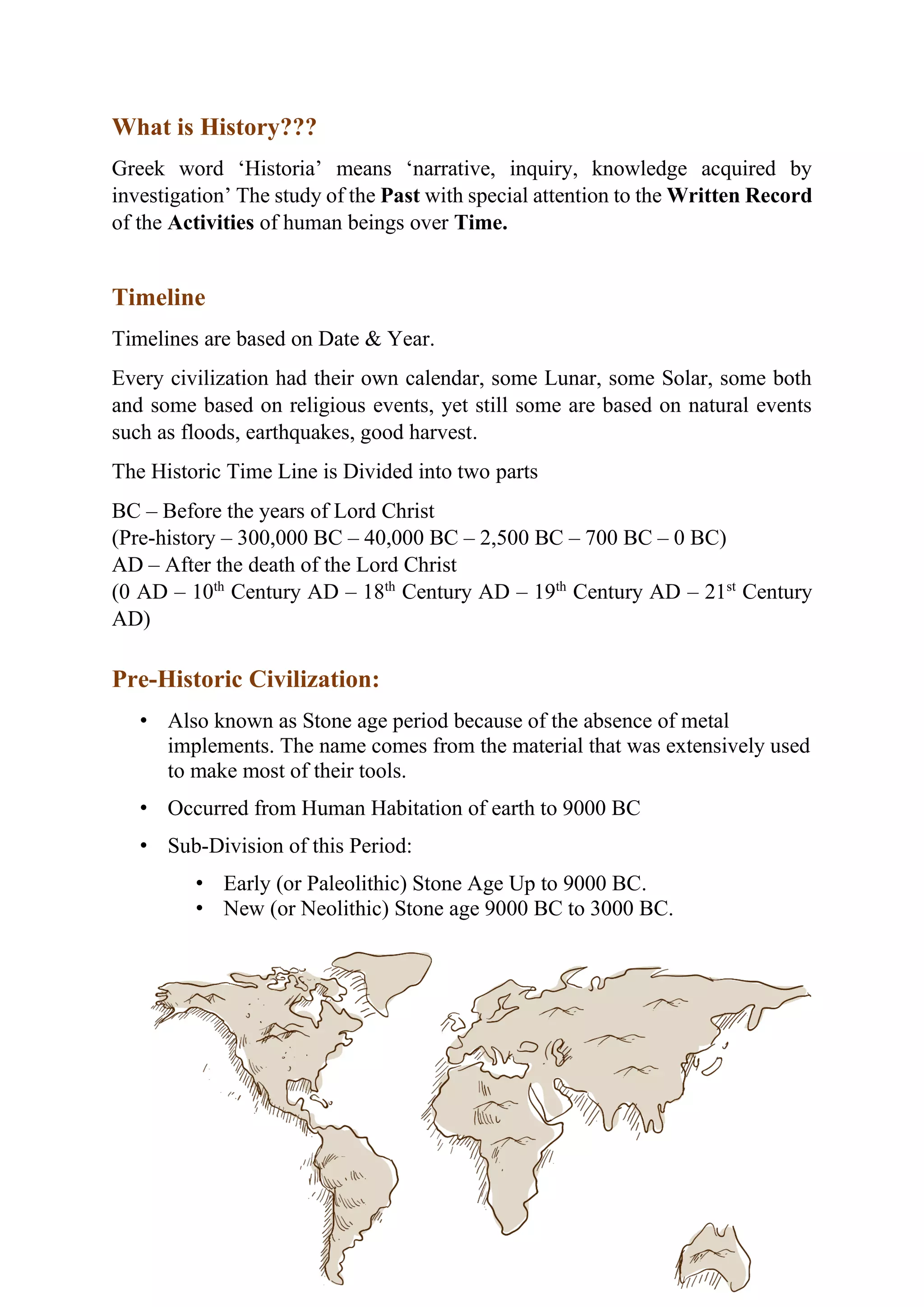 Pre history civilization (Paleolithic & Neolithic) | PDF