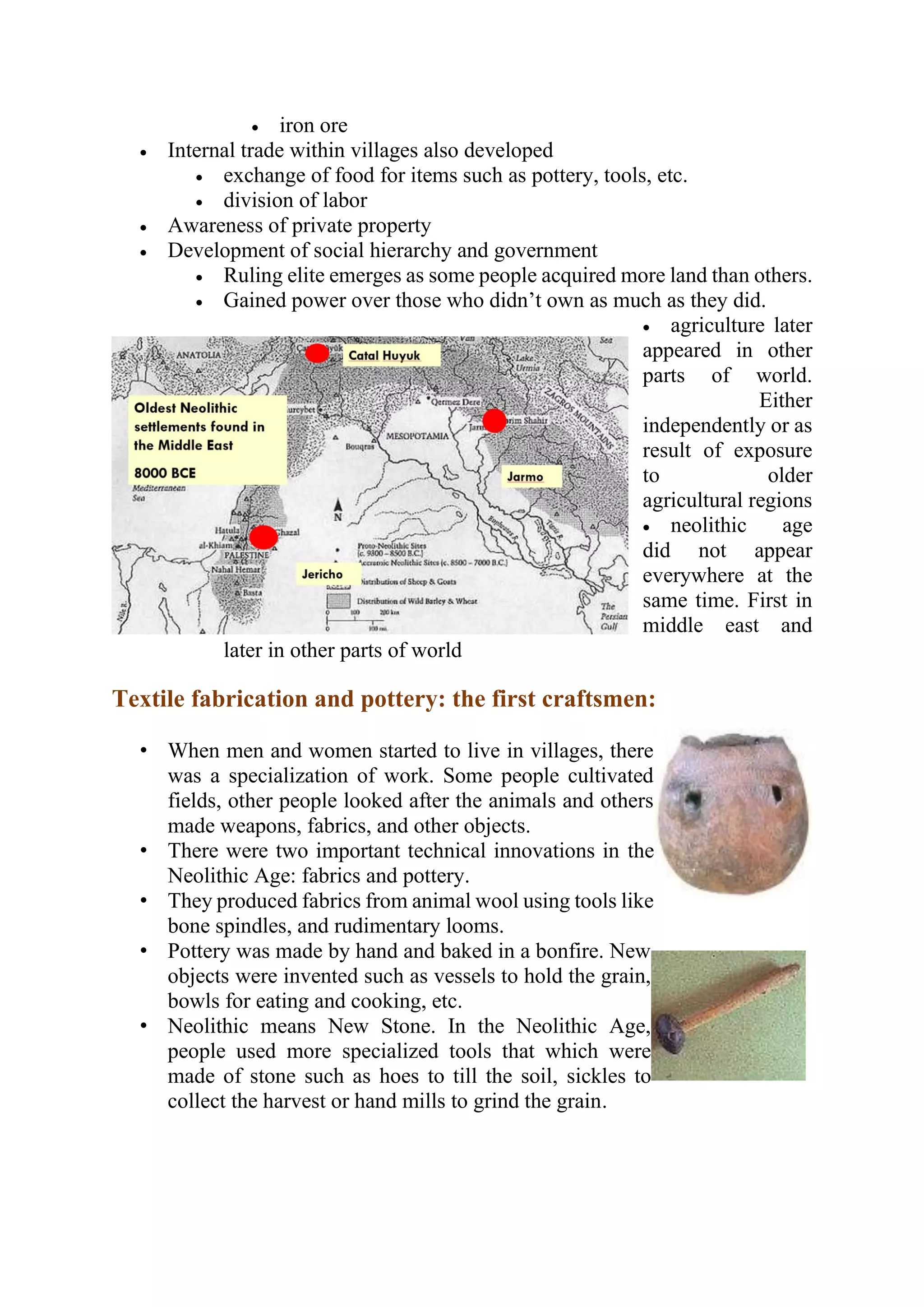 Pre history civilization (Paleolithic & Neolithic) | PDF