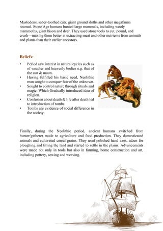 Pre history civilization (Paleolithic & Neolithic) | PDF