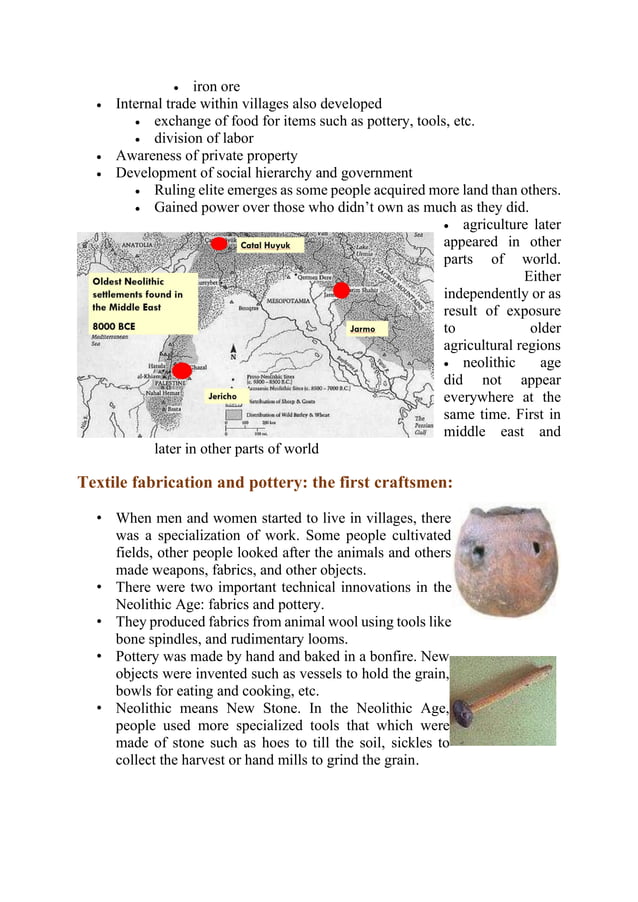 Pre history civilization (Paleolithic & Neolithic) | PDF