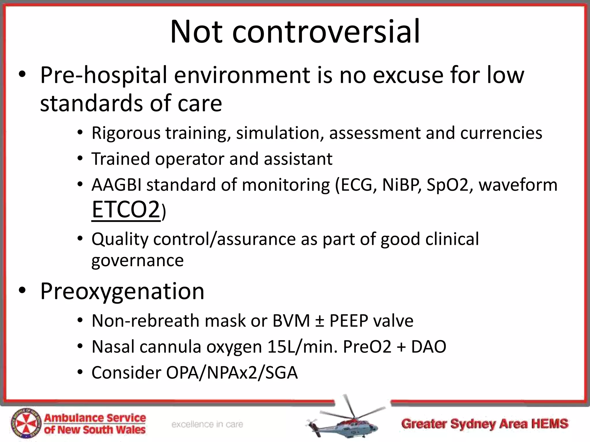 Pre hospital rapid sequence intubation | PPTX