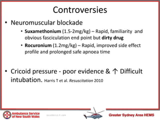 Pre hospital rapid sequence intubation | PPTX