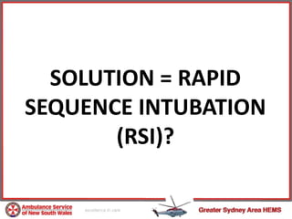 Pre hospital rapid sequence intubation | PPTX