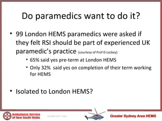 Pre hospital rapid sequence intubation | POT