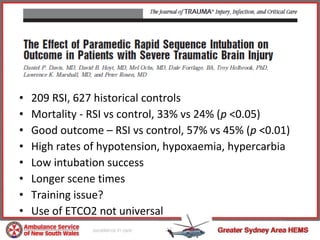 Pre hospital rapid sequence intubation | POT