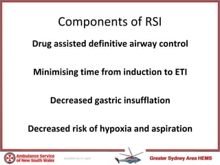 Pre hospital rapid sequence intubation | POT