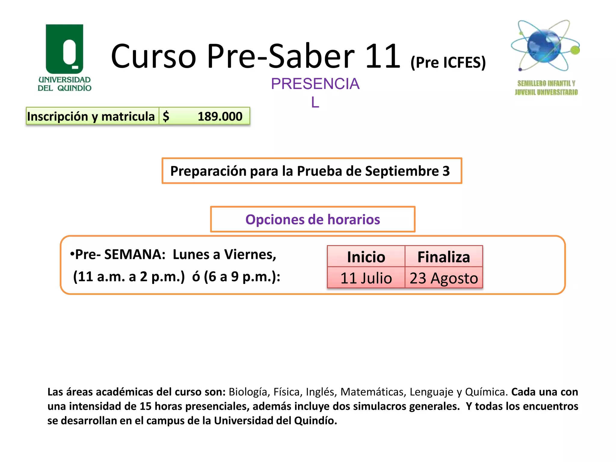 Pre icfes para prueba de septiembre 4 de 2011 | PPT