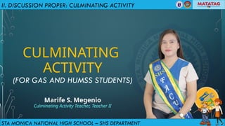 PRE-IMMERSION ORIENTATION FOR SENIOR HIGH SCHOOL STUDENTS | PPTX