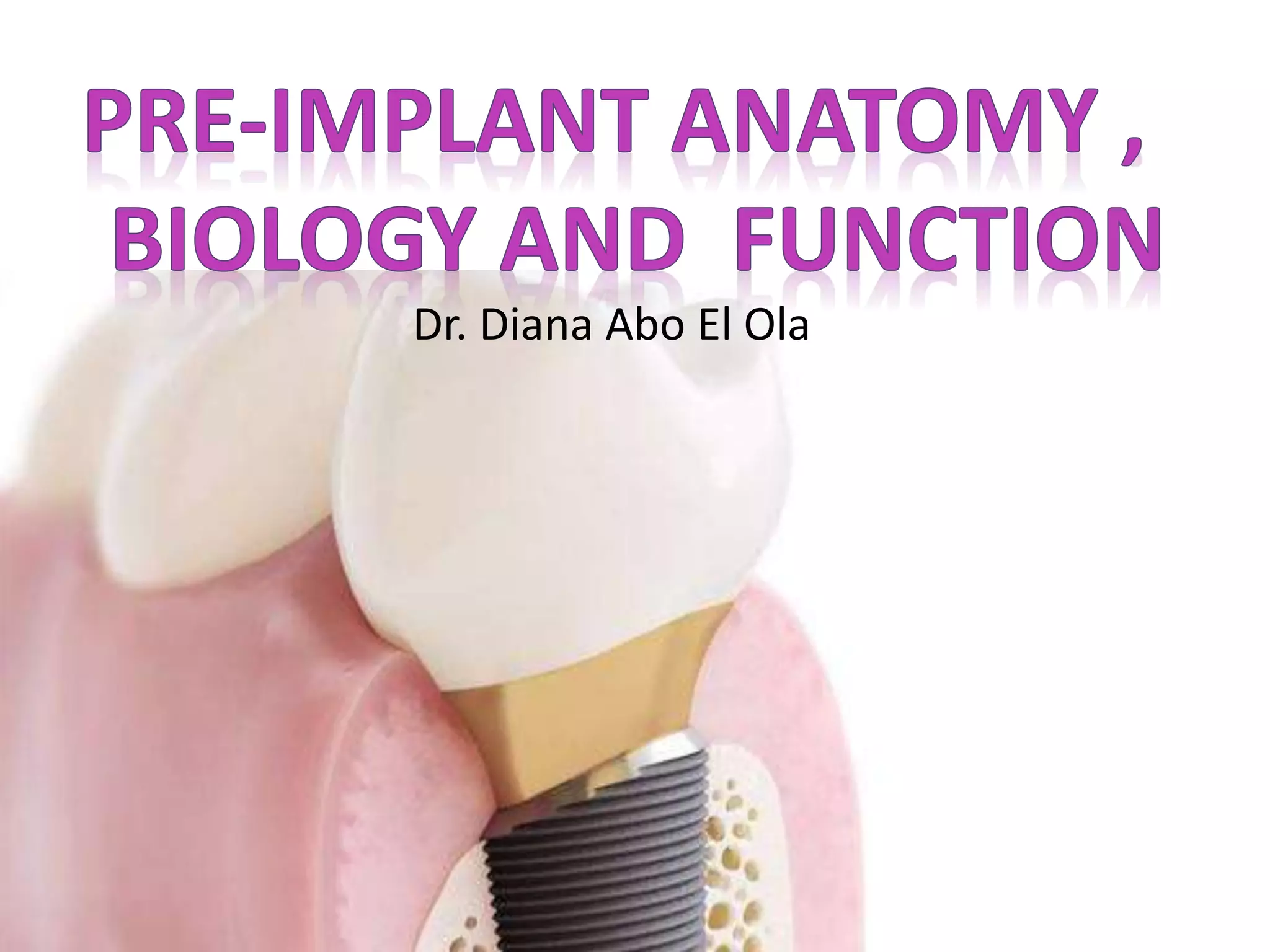 Pre implant anatomy, biology, function and risk factors of an implant ...