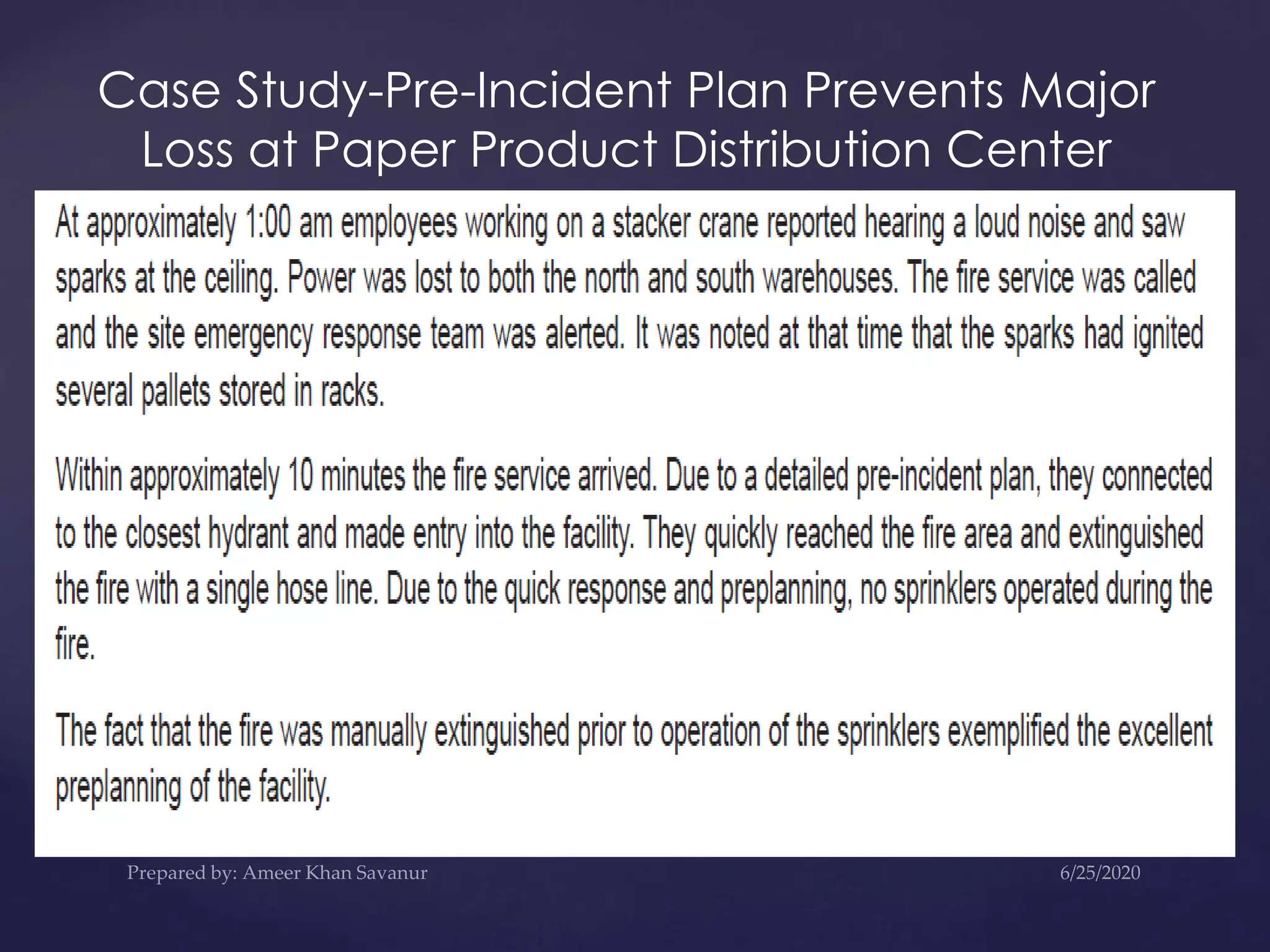Pre incident plan | PDF