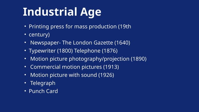 Pre-Industrial Age to Information Age.pptx | Social Networking | Internet