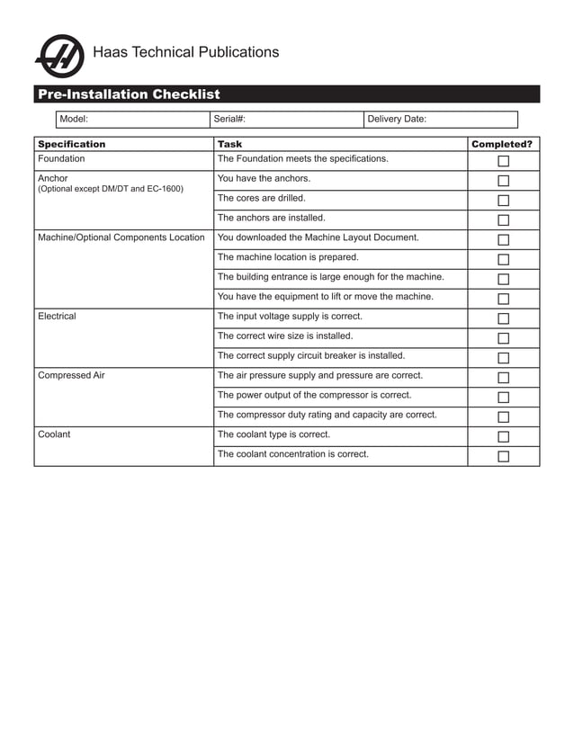 Pre install checklist | PDF | Automotive