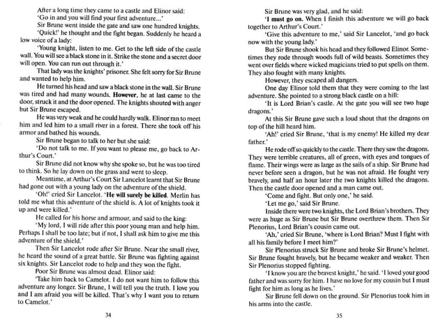 Pre intermediate reading--_legends_of_king_arthur | PPT