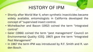 PRE integrated pest management PAPER REPORT | PPTX