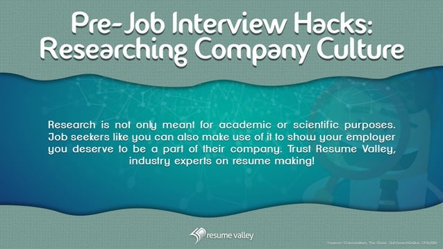 Pre-Job Interview Hacks: Researching Company Culture | PPT