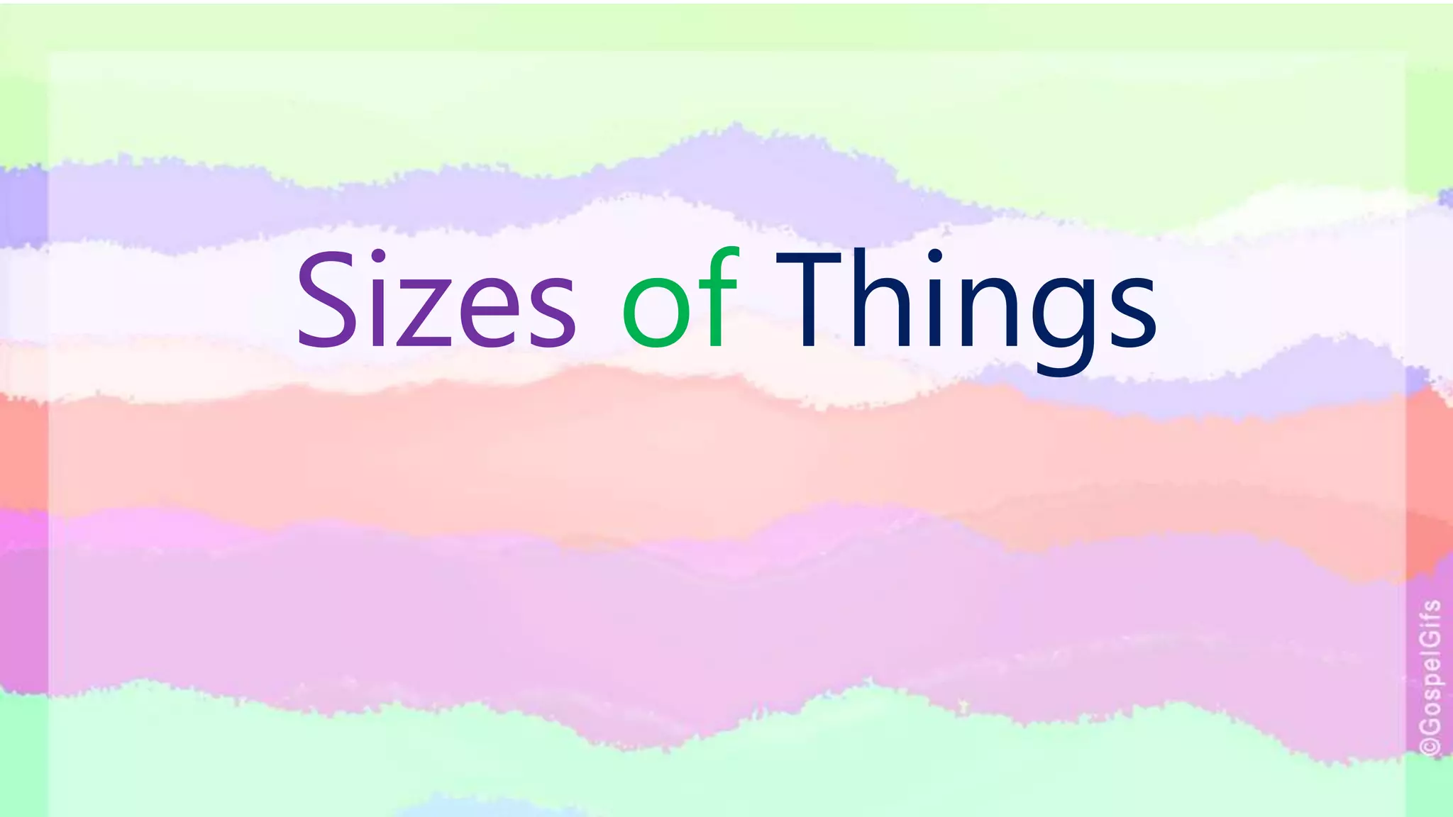 math sizes of things | PPT