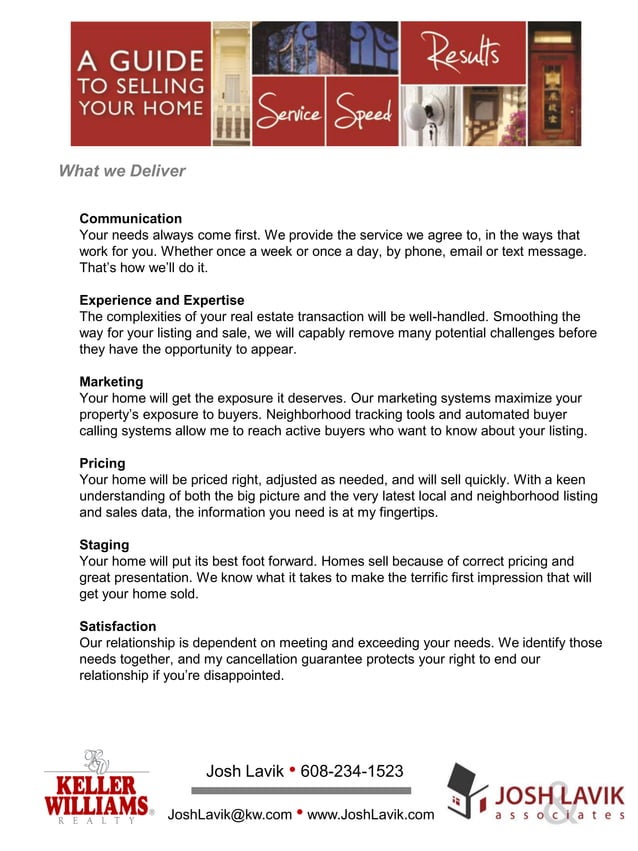 Pre listing packet - 2014 | PDF