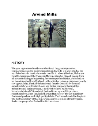 ARVIND MILL PROJECT BY FREESAMPLESININDIA.IN
