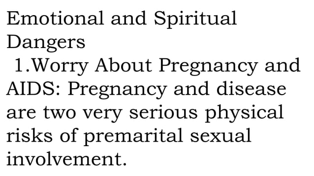 Pre Marital Sex Ppt