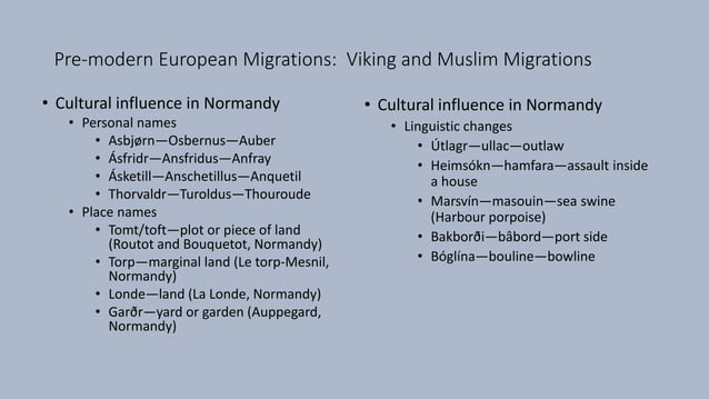 Pre-Modern European Migrations the Vikings and Muslims Part 2 - By Dr ...