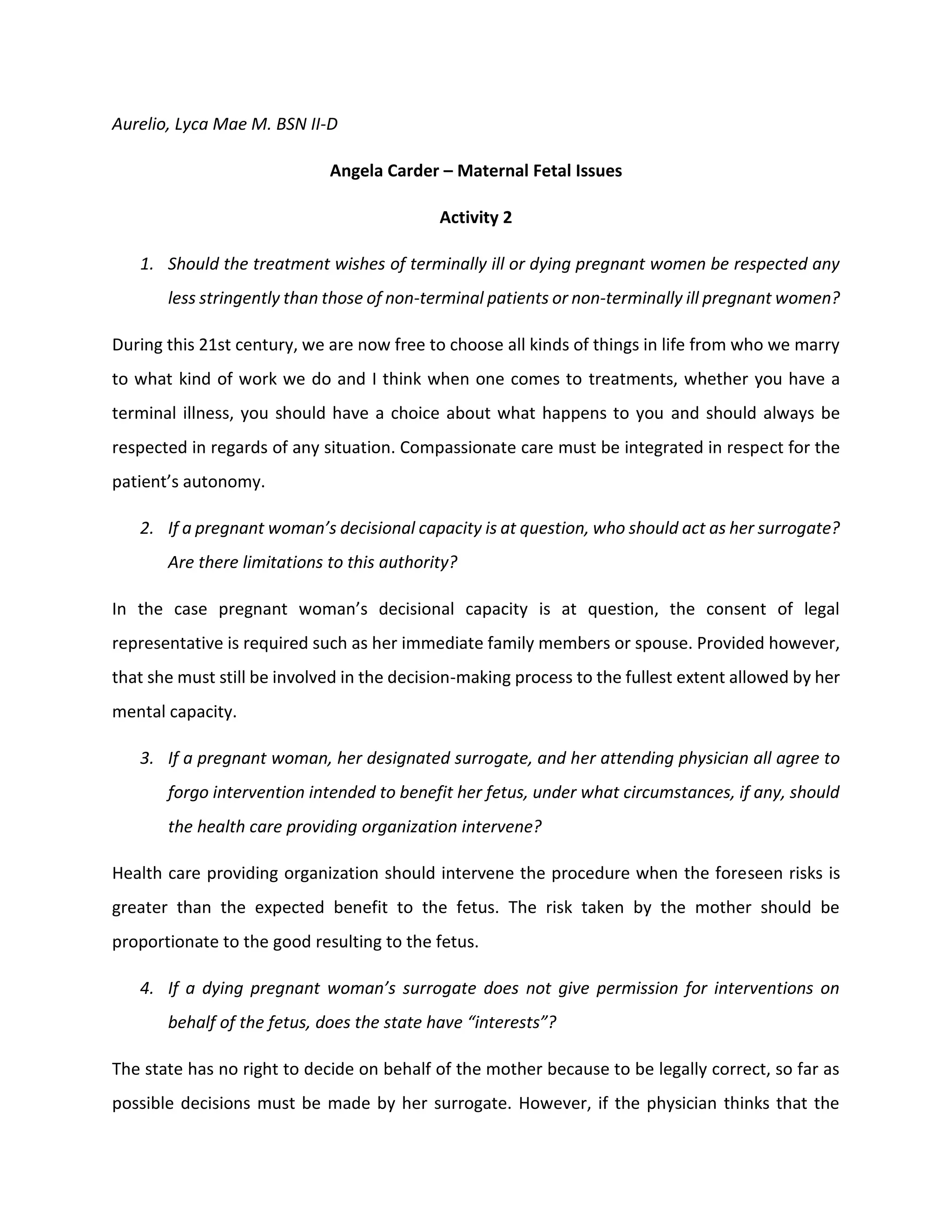 Pre natal diagnosis and abortion bioethics | PDF